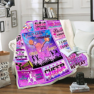 Cheerleader Gifts Blanket 60”x50”, Cheerleading Gifts for Girls Teens Kids, Cheer Gifts for Cheerleaders, Cheerleading Gifts for Cheerleaders Cheer Team, Soft Cozy Warm Blanket for Couch Bed Sofa