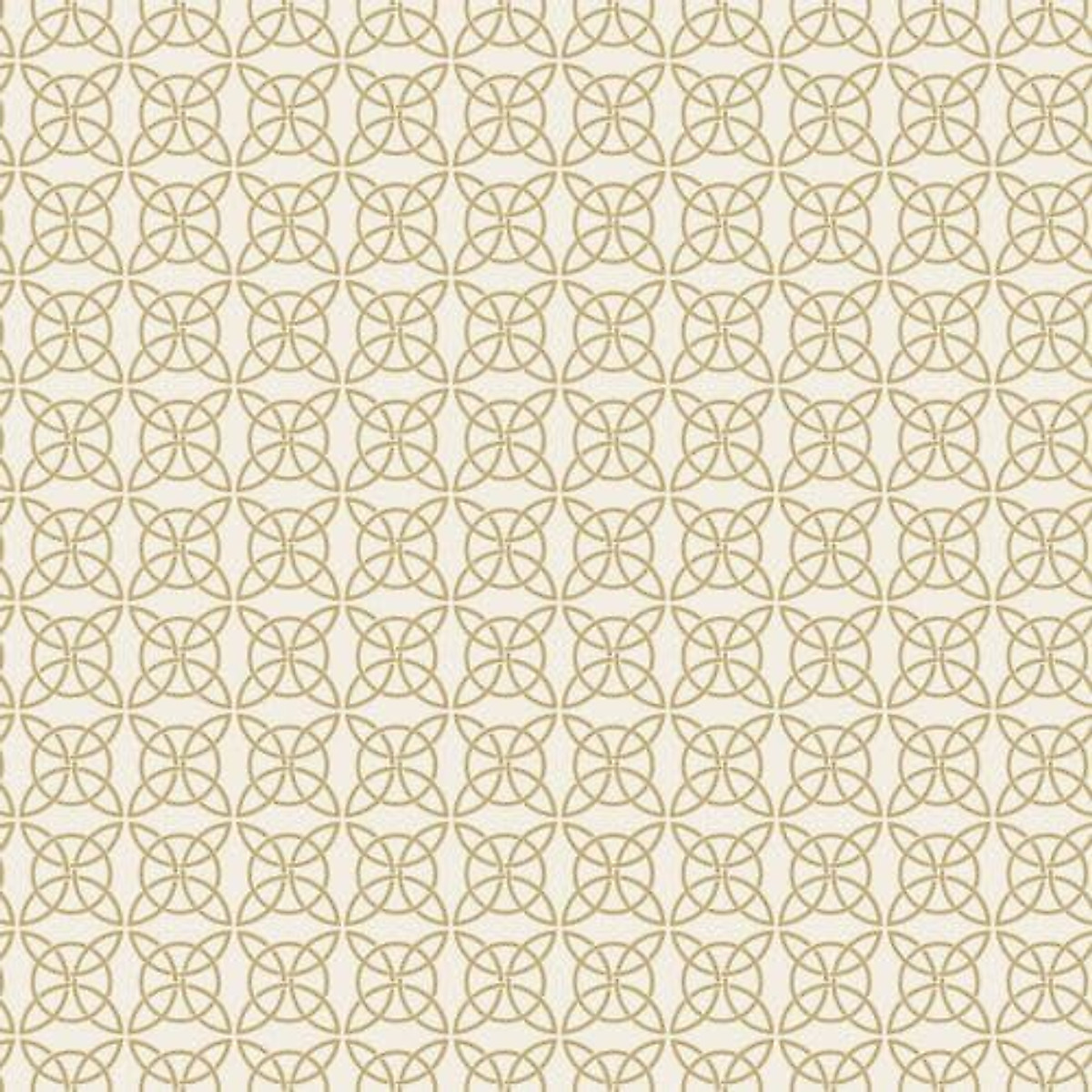 Celtic Knot Gold Metallic Cream 100% Cotton Fabric by The Yard Fabric