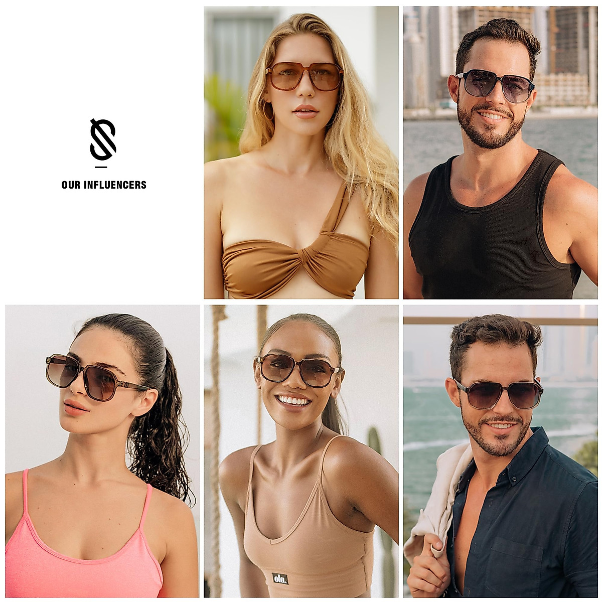 SOJOS Retro Vintage Square Polarized Sunglasses for Women Men 70s Stylish Oversized Sunnies SJ2272, Brown/Brown