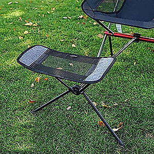 YWHWLX Camping Chair Foot Rest for Hammock Chair Foldable Attachable Footrest Attachment with Retractable Design for Hiking Fishing Beach (Gray)