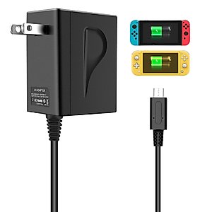 Type-C Switch Charger Power Supply for Nintendo Switch/Switch Lite AC Adapter Fast Charging Portable Charger 15V/2.6A Support TV Mode and Dock