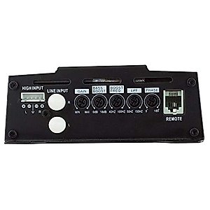 DS18 CANDY-X1B Amplifier in Black - Class D, Monoblock, 1800 Watts Max, Digital, 1/2/4 Ohm, with Remote Subwoofer Level Controller - Compact Amplifier for Speakers in Car Audio System