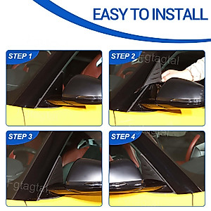 Fit for Toyota Supra GR A90 A91 MK5 2019-2024 ABS Rearview Mirror Side Spoiler Trim Cover Stickers, Channel The Car Air, Reduce The Wind Noise Inside The Car, 2PCS (Matte Black)