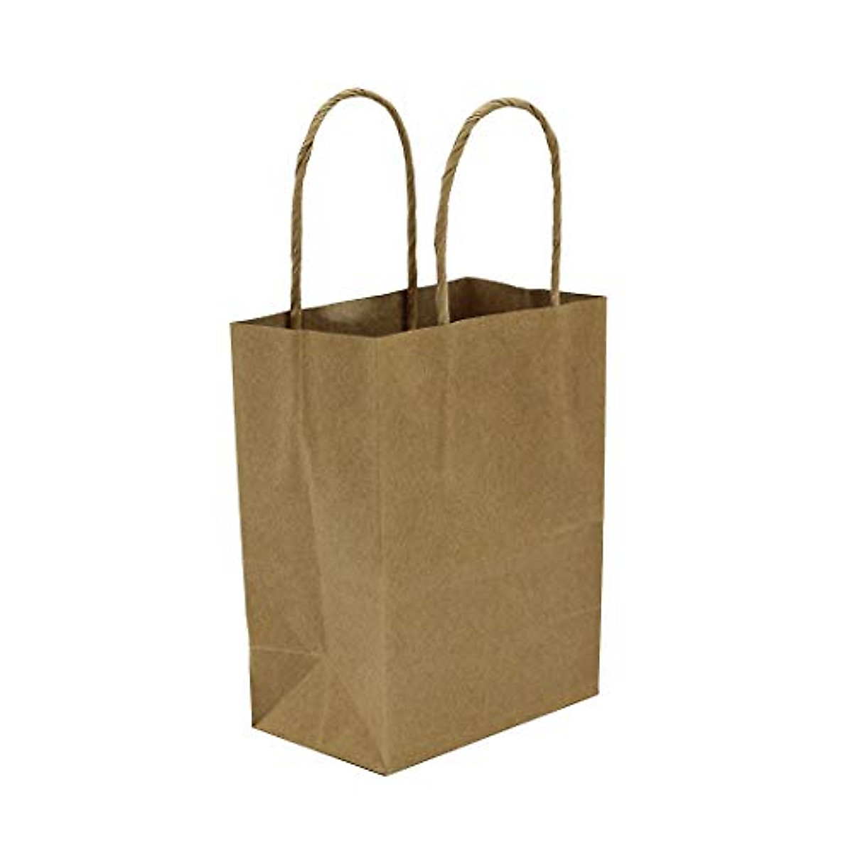 Creative Hobbies Small Kraft Paper Gift Handle Bags - Weddings, Favors, Goody Bags - Wholesale Pack of 25 Bags