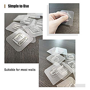 6PCS Double Sided Adhesive Wall Utility Hooks, Waterproof Strong Hanger Clear Wall Storage Holder Self-Adhesive Hooks for Bathroom Kitchen, No Punching Wall Harmless