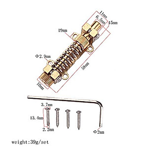 Alnicov Brass Tremolo Stabilizer Guitar Tremolo Stopper Stabilizing Device Kit for Fender Electric Guitars Accessories