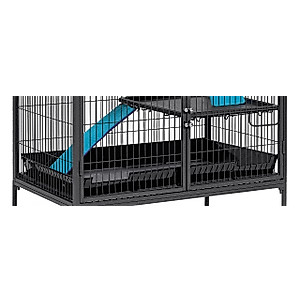 MidWest Homes for Pets Ferret Nation Lower Scatter Guard for Ferret Nation & Critter Nation Small Animal Cages, 34 1/2"L x 22 3/4"W x 4"H, Black