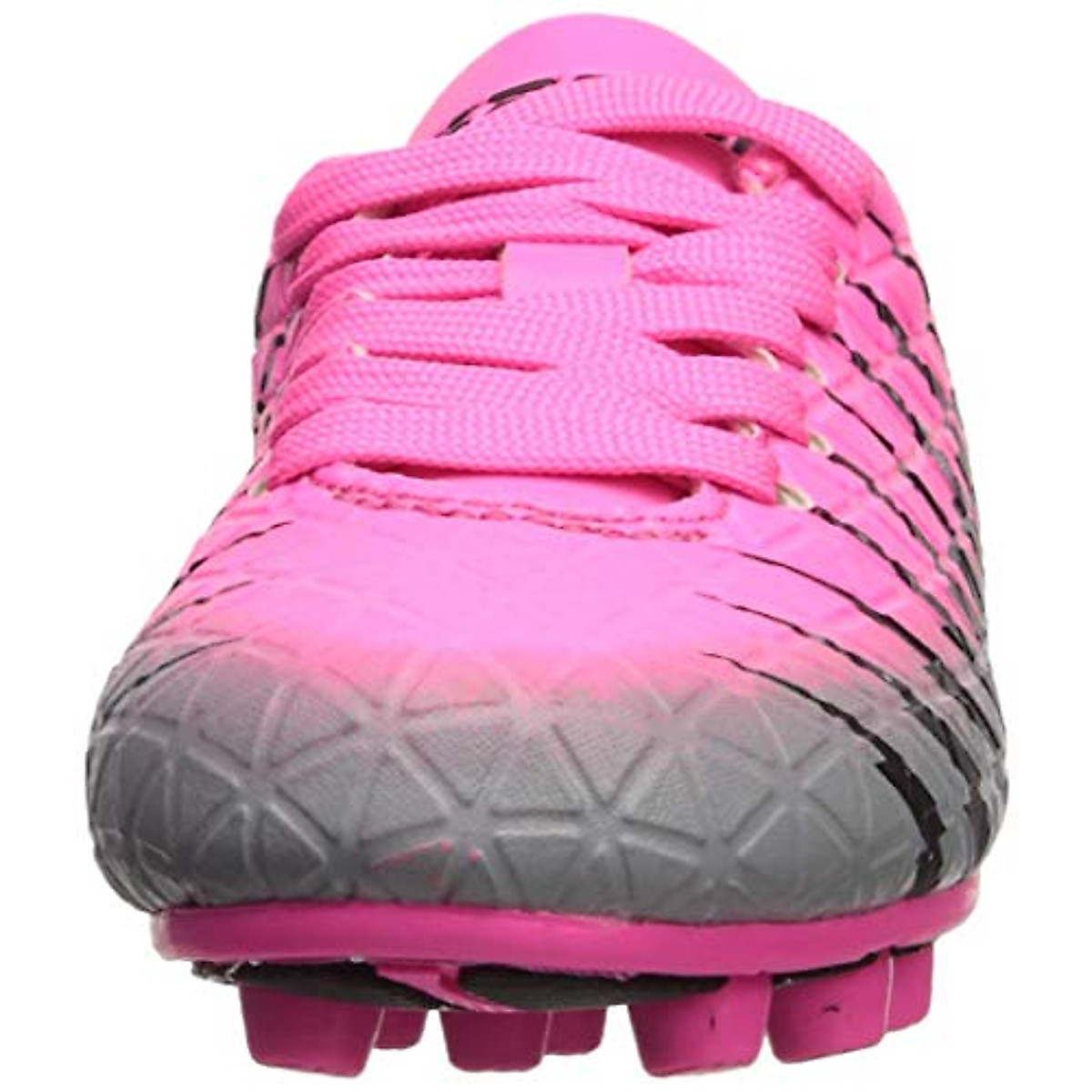 Vizari Bolt FG Soccer Shoes for Kids, Firm Ground Outdoor Soccer Shoes for Kids (13.5, Pink/Black/Silver)