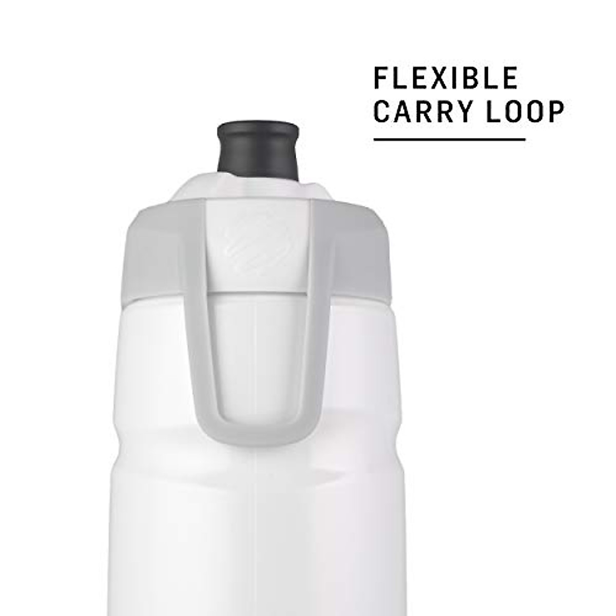 BlenderBottle Hydration Halex Squeeze Water Bottle with Straw, 32-Ounce, Black