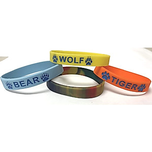 Cub Scout Tiger Silicone Wristband Pack of 10