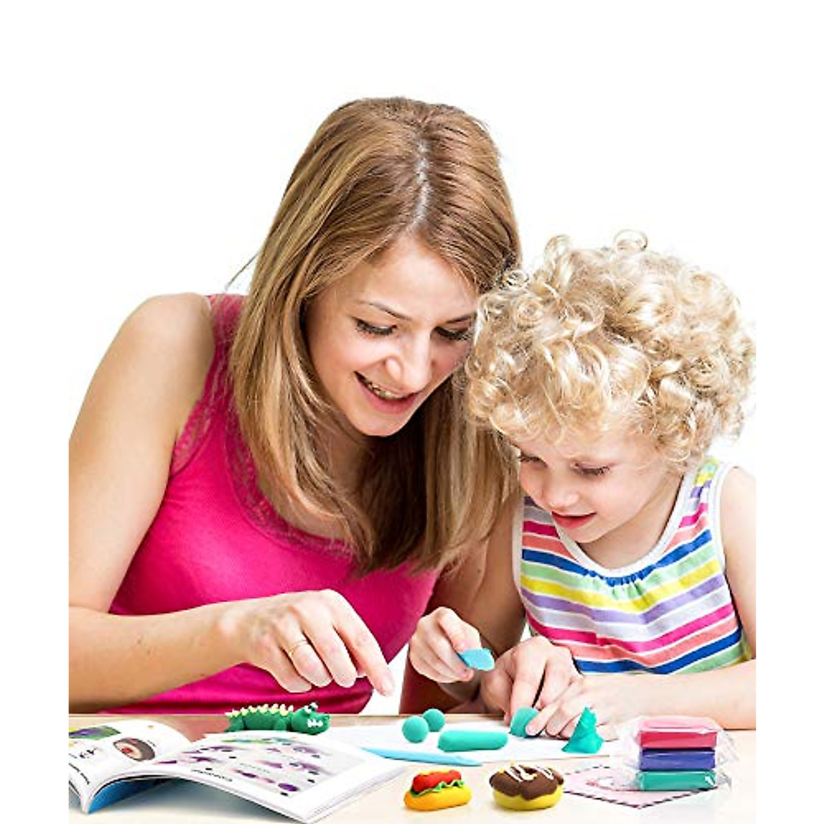 Sago Brothers Air Dry Clay 24 Colors, Kids Toys Modeling Clay for Kids, 3 Year Old Girl Gifts No-Bake No Mess Molding Clay Kit, Model Magic Clay Christmas Birthday Gifts for Kids Girls Boys Age 3-12