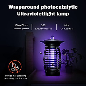 Hodiax Hang n Zap! Bug Zapper, Electric Portable Mosquito Zapper 9W Powerful Outdoor Fly Killer for Moth, Wasp, Fly, Insect Catcher for Bedroom, Kitchen, Office, Backyard