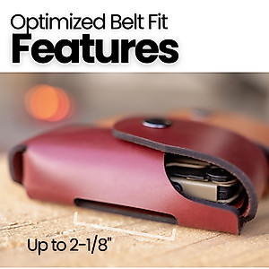 Heavy Duty Leather Multitool Sheath – EDC Belt Holster for Leatherman Surge, Wave+ – Fits Gerber, SOG, Victorinox – Secure Multitool Pouch – Compact, Tactical Everyday Carry Gear – Made in USA