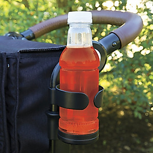 Austlen Entourage Stroller Cup Holder: Parent, Baby and Toddler Double Stroller Large Plastic Drink Holders