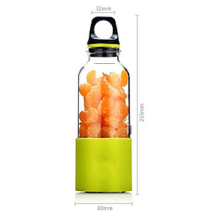 500ml Portable Blender Mini Electric Juicer Cup Orange Maker Smoothie Blender Juice Extractor Vegetables Fruit Mixer (Green)
