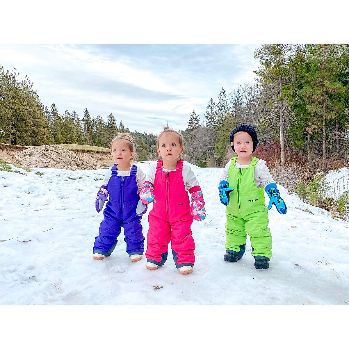 Arctix Infant/Toddler Chest High Snow Bib Overalls, Purple, 5T