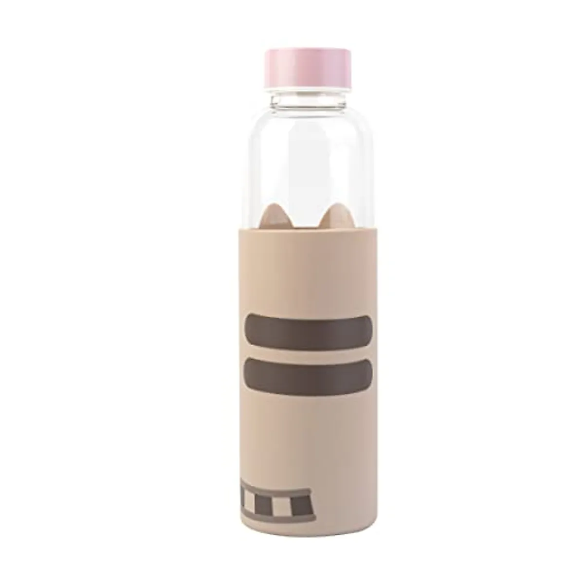 Grupo Erik Pusheen Glass Water Bottle - 500ml / 17oz - Glass Bottle - Hot&Cold Water Bottle - Water Bottle 500ml - Cute Gifts - Cute Water Bottle - Pusheen Gifts