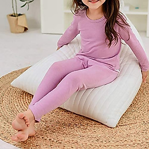 Thermal Underwear for Kids Ski Long John Set Unisex Base Layer Kids Winter Clothes Pink Medium (90) /2T-3T