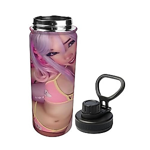 Eevikion Belle Artist Delphine Stainless Steel Insulated Tumbler Sports Water Bottle Hot and Cold Travel Cup 18oz