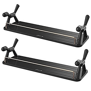 iHave Bathroom Shelves with Towel Hooks Bathroom Decor, Small Wall Shelves for Wall Decor, Black Floating Shelves Wall Mounted Modern Home Decor for Bedroom, Living Room, Laundry Room, Kitchen