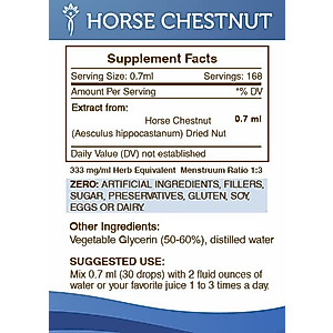 Secrets of the Tribe Horse Chestnut Tincture Alcohol-Free Liquid Extract, Horse Chestnut (Aesculus hippocastanum) Dried Nut (2x4 FL OZ)