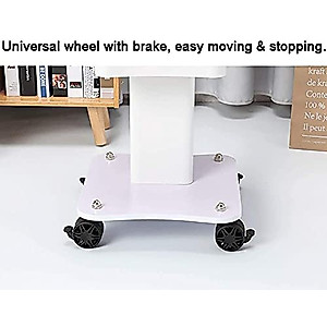 Medical Cart Household Utility Carts, Lab Cart Mobile Trolley Serving Equipment Mobile Beauty Rolling Cart, Small Bubble Movable Cart with Storage Tray, Universal Wheel with Brake, 30Kg Load 35×38×69c