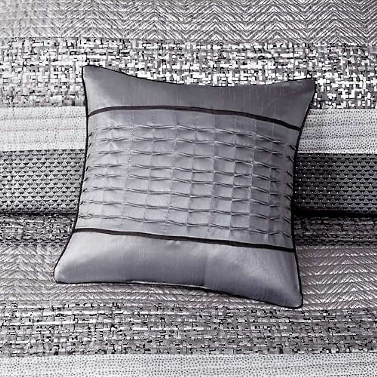 Madison Park Quilted Cal King Coverlet Set in Grey/Taupe Finish MP13-3400