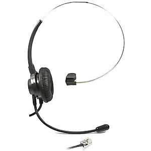 Call Center Headset Headphones Ear Phone + Adjustable Volume + Mute Control for Polycom SoundPoint IP Phone Series, Models 300 301 430 500 501 550 600 601 650 IP Telephone