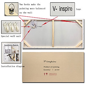 V-inspire Art,24x48 inch Oil Painting, Modern Home Canvas Painting Decoration, Abstract Mural Painting