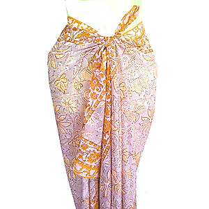 Rastogi Handcrafts 100% cotton Hand block rajasthani print scarves for women 73x44 inch size scarfs use as also sarong (Big scarves 16)