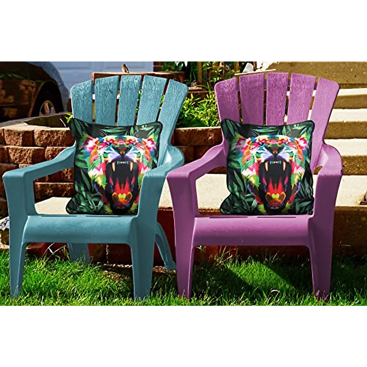 Sun-Ray 214011 Seat Cushion with Flame Retardant Filling, Multi-Color