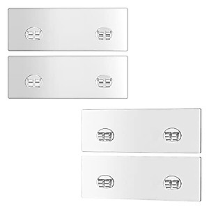 Orimade Adhesive Sticker 4 Pack for Shower Caddy, Bathroom Organize Shelf, Transparent 2.75×7.9 Inches(7×20CM)