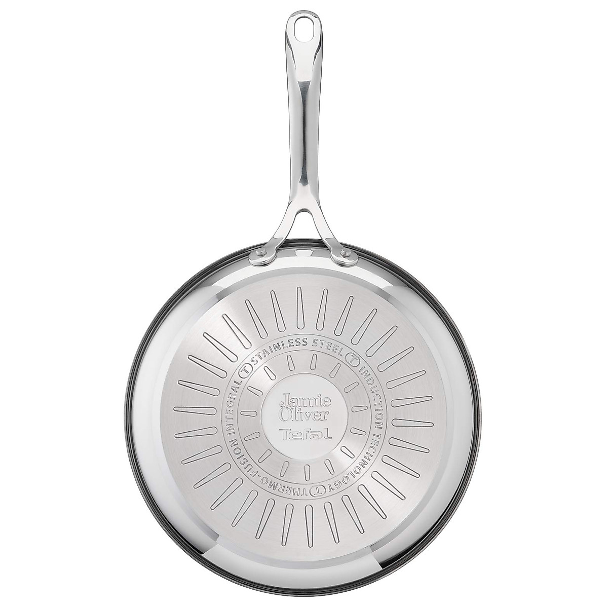Tefal Cook's Direct Frying Pan, 24cm, Jamie Oliver, Stainless Steel