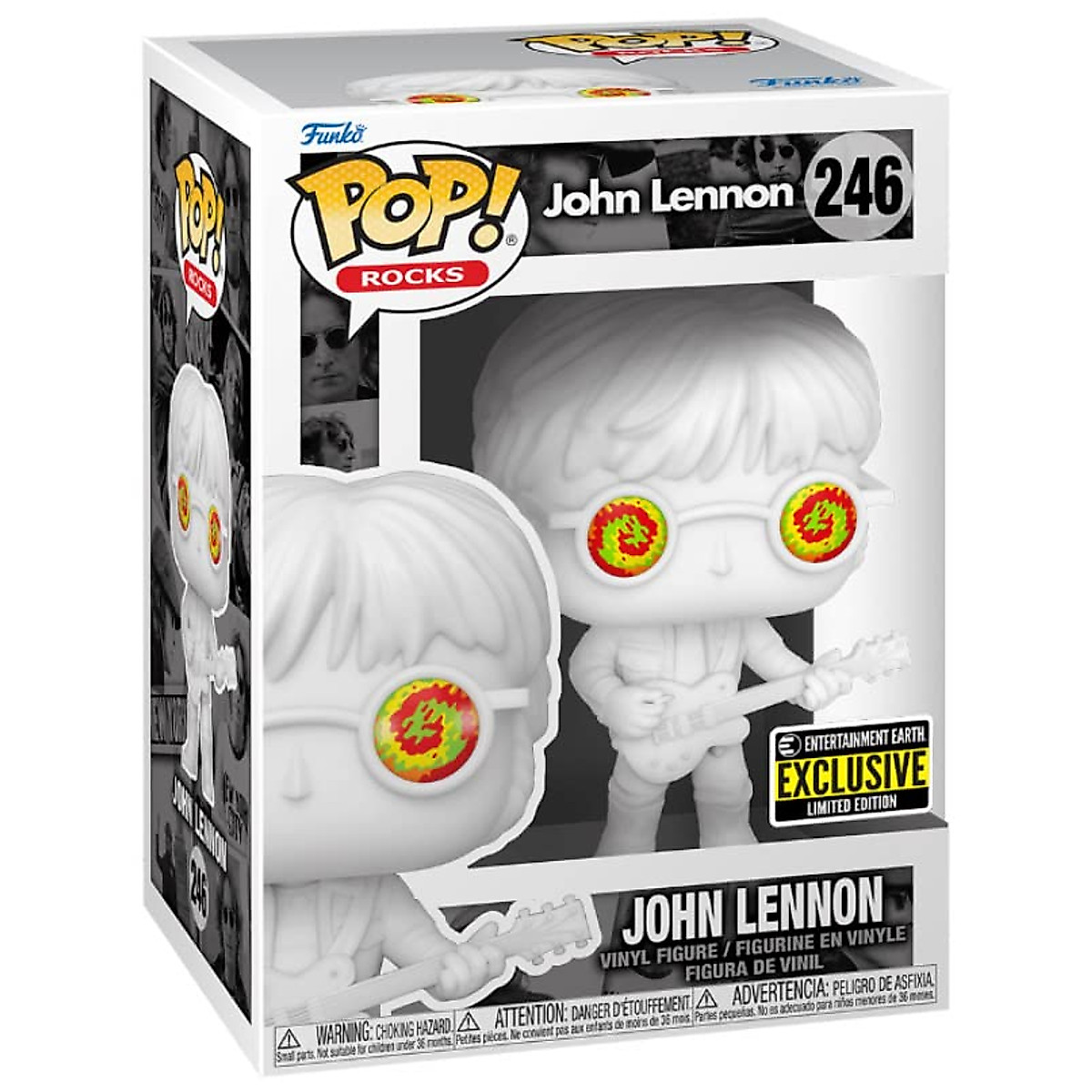 POP John Lennon with Psychedelic Shades Entertainment Earth Exclusive Funko Vinyl Figure (Bundled with Compatible Box Protector Case)