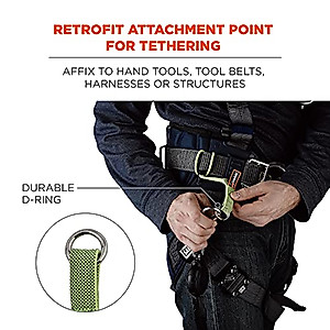 Ergodyne Squids 3703 Tool Tail Attachment with Loop End, Standard Length, 15 Pounds,Lime