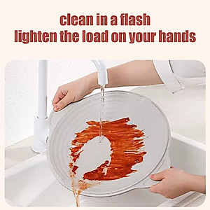 plplaaoo Korean BBQ Grill Pan,Non-stick Grill Circular BBQ Grill Pan,Griddle Pan,White 12.6 In Grill Plate for Induction Cooker,Kitchen Gadgets, for Home, Camping and Outdoor Griddle