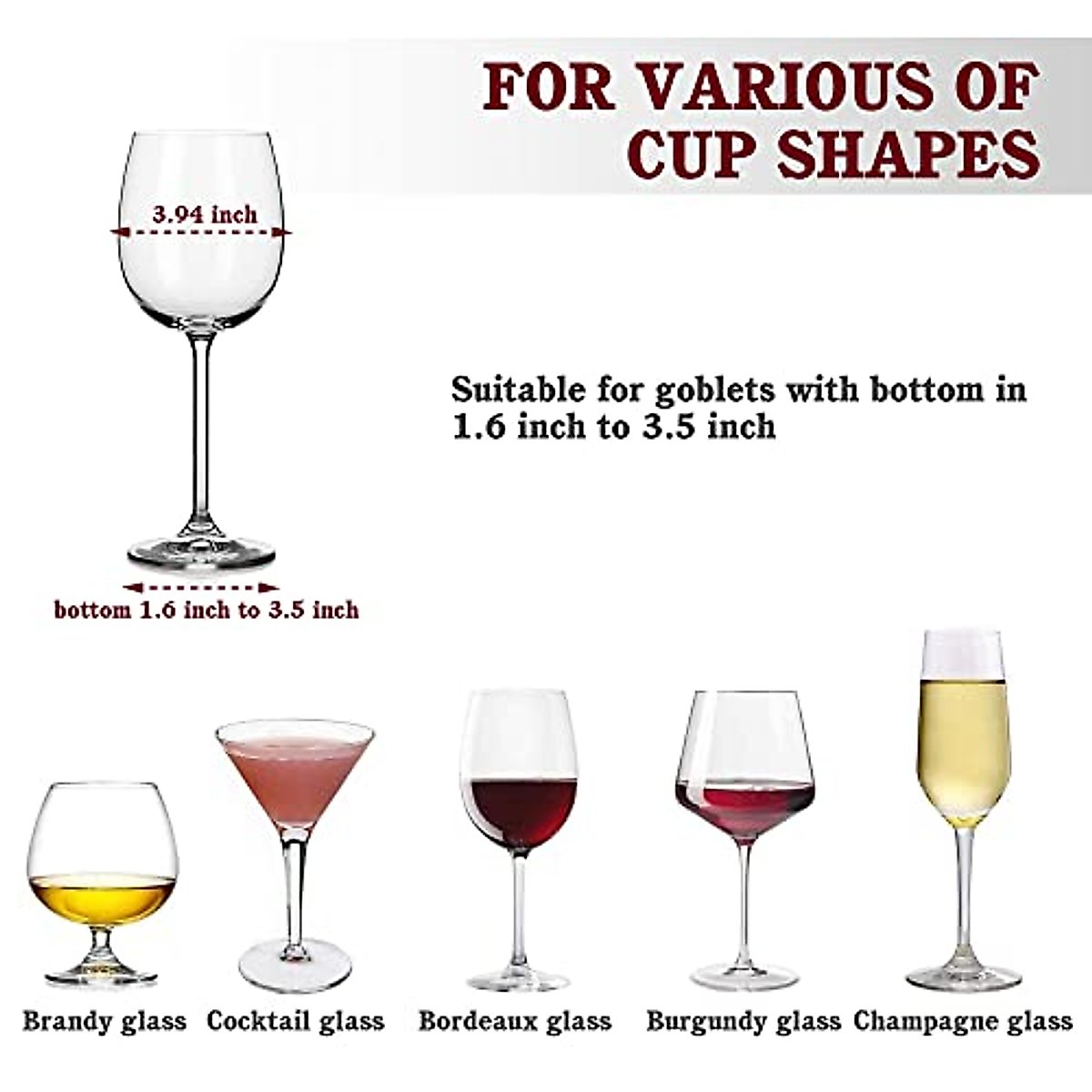 Wine Glass Rack, 【2 Pack】10.6" Stemware Rack Under Cabinet Single Rail for Bar Kitchen