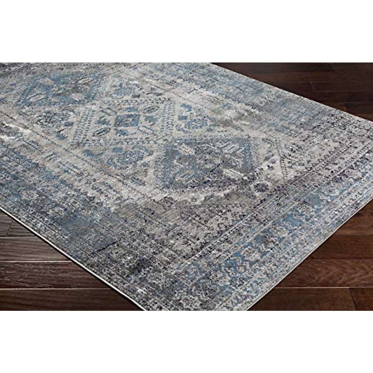 Livabliss Desta Vintage Oriental Area Rug,5'3" x 7'3",Blue/Grey