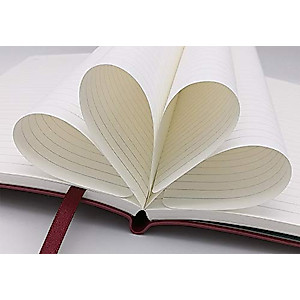 YRL Best Writing Journal/Notebook, College Ruled/Lined, A5 Size, 5.8x8.3", Premium Faux Leather Soft Cover, Creamy Thick Paper, Sewn Bound, Elastic Wrap, Inner Pocket, Pen Loop, Lays Flat, Green