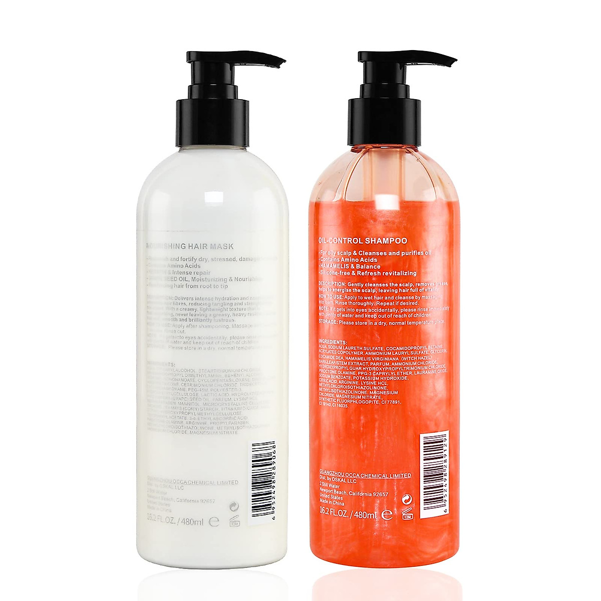 Clarifying Shampoo and Conditioner Set for Greasy Hair, Build Up, and Dry Ends - 32.4 Fl Oz