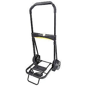 Kantek Ultra-Lite Folding Cart with Locking Telescoping Handle, 200-Pound Capacity, 11-Inch x 13.25-Inch Platform, Black (LGLC200)