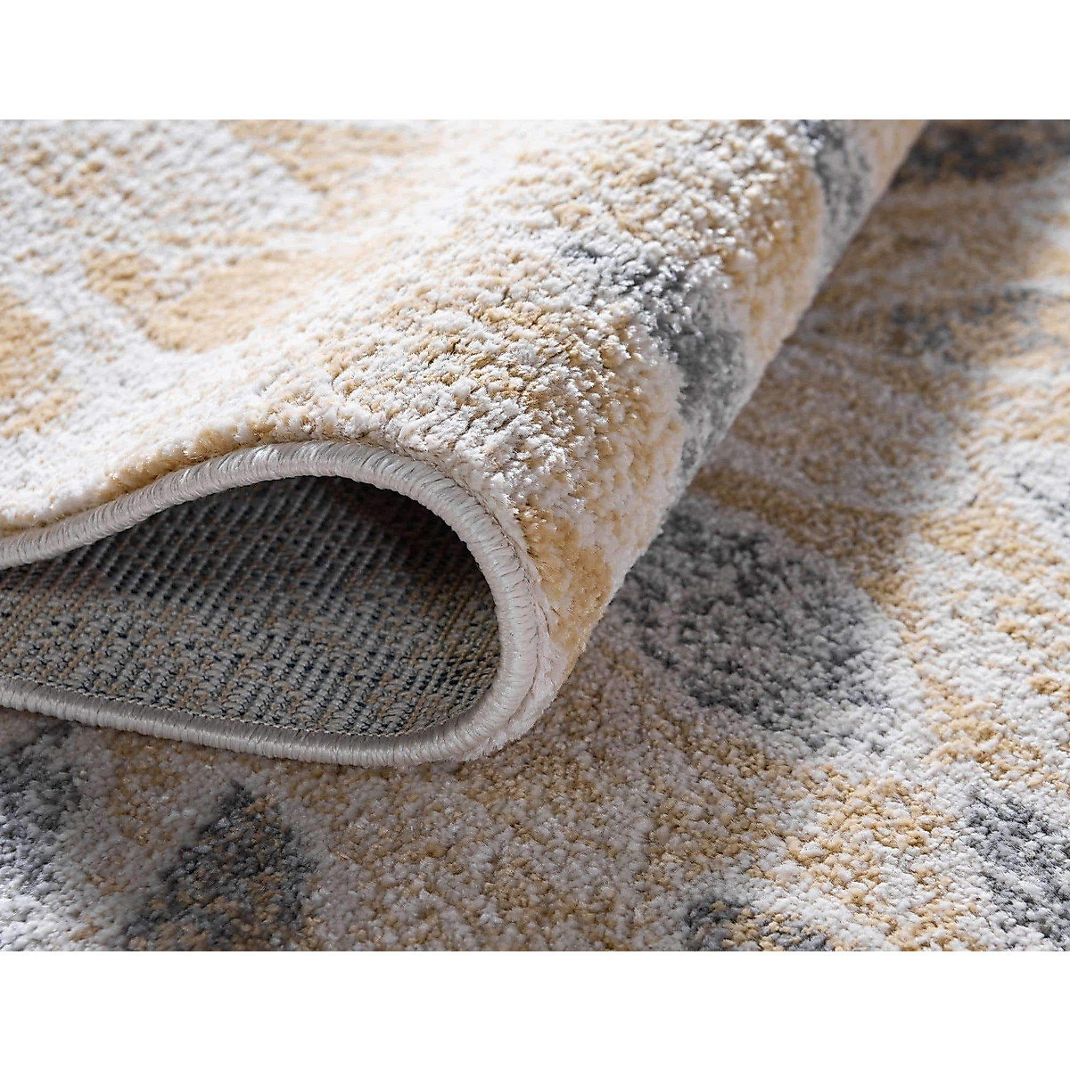 Unique Loom Sumter Collection Area Rug - Rhett (9' x 12' Rectangle, Yellow/ Gray)