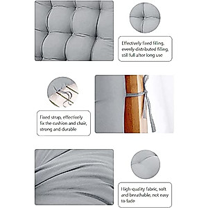MAIGOOLE Indoor Outdoor Patio High Back Chair Cushion for Rocking Chair, Thick Padded Chaise Swing Bench Cushion Recliner Pads 150*48CM,Gray