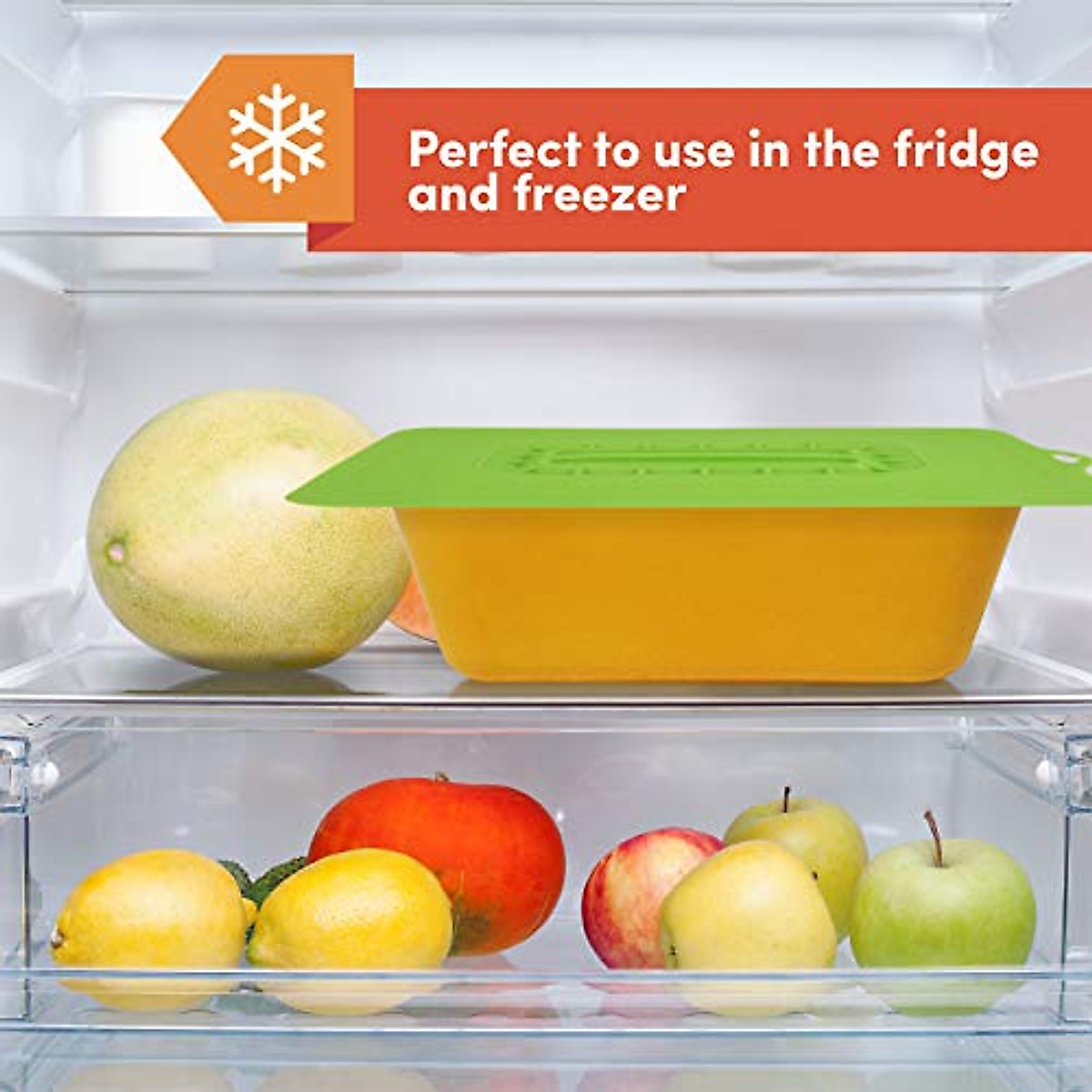 Elite Gourmet Maxi-Matic ECL-3016 Rectangular Silicone Suction Lids and Food Covers Fits various sizes of casseroles, baking pans, dishes or containers, Set of 3, Multicolor