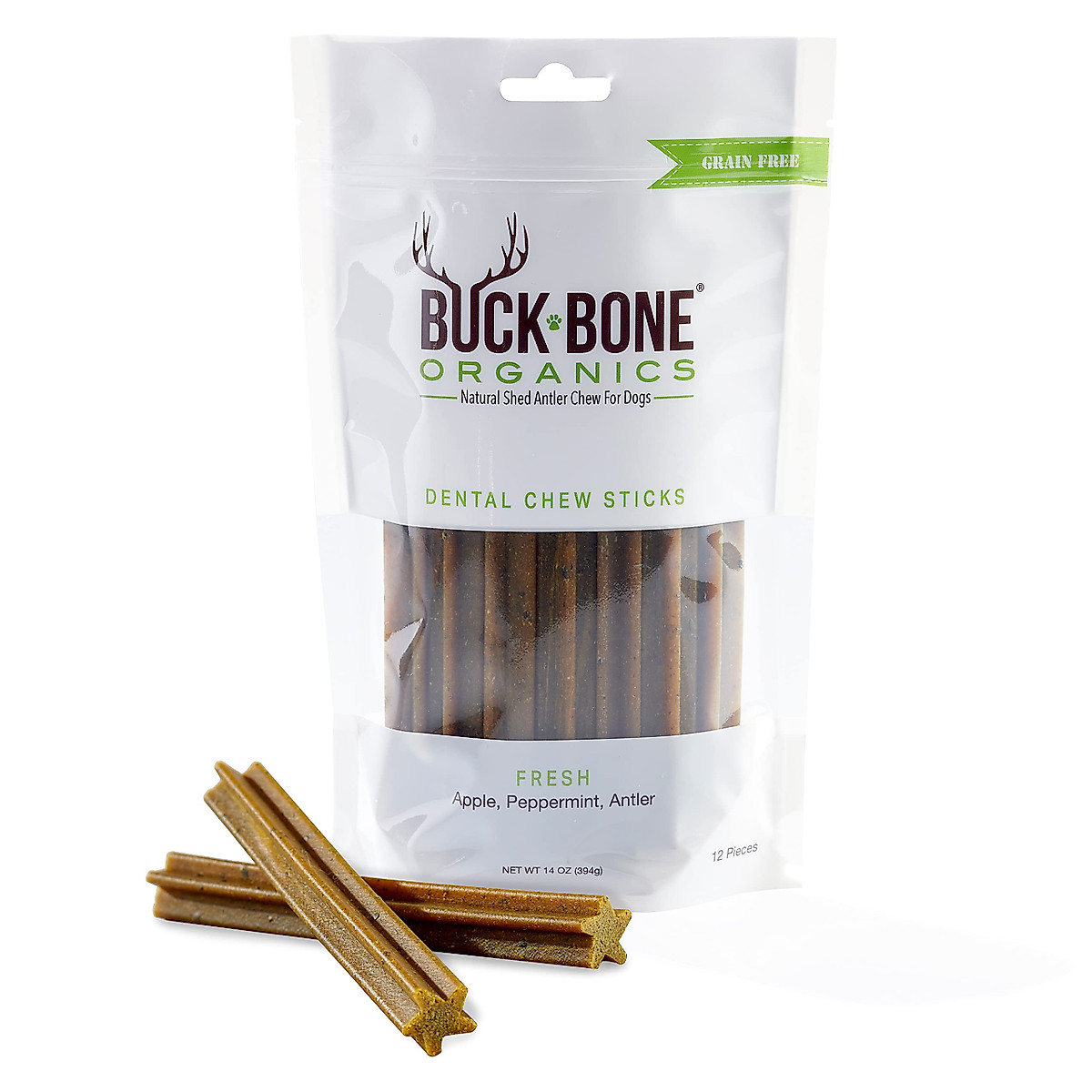 Buck Bone Organics Natural Dental Chew 12 Chews in Pack
