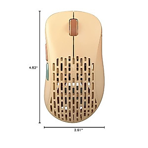 Pulsar Gaming Gears - Xlite V2 Retro Edition Wireless High Performance Super Light and Fast Ergonomic Gaming Mouse 2.4Ghz 1ms 20000 DPI Optical Sensor PAW3370 (Medium, Wireless, Brown)
