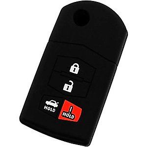 KeyGuardz Keyless Remote Car Flip Key Fob Outer Shell Cover Soft Rubber Case for Mazda MX-5 MPV RX-8 CX-5 CX-7 CX-9 Speed Sport