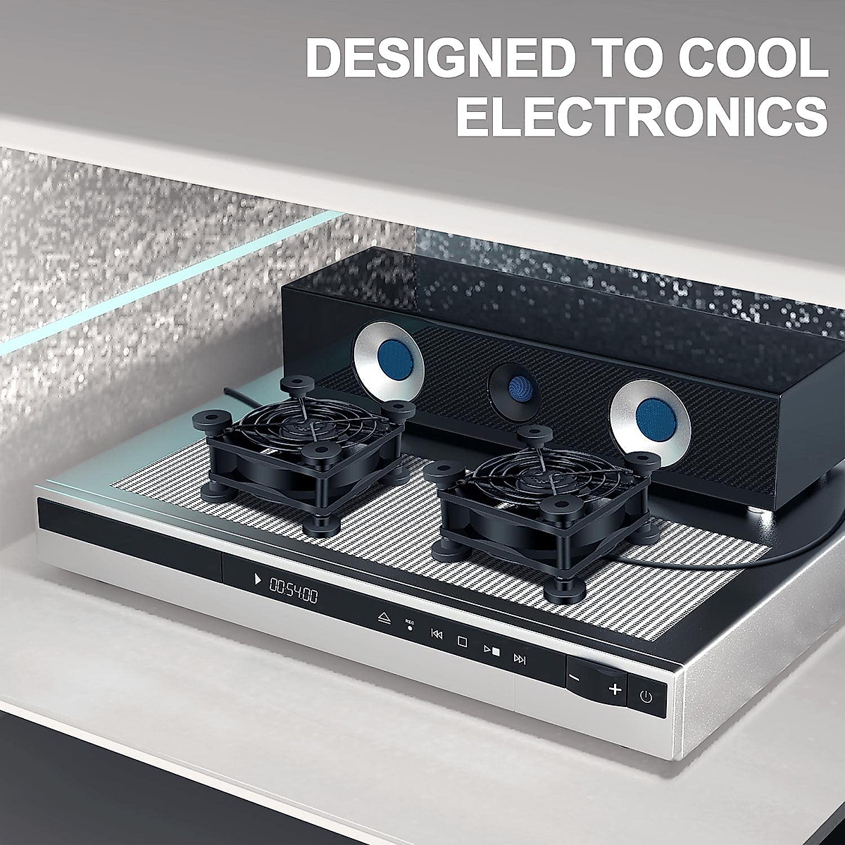 Simple Deluxe Mini Compact USB Fan 40mm x 20mm for VR Gear, Aquarium, Roku, Router, Raspberry Pi, Cosplay, Helmet Cooling Ventilation, 10,000RPM