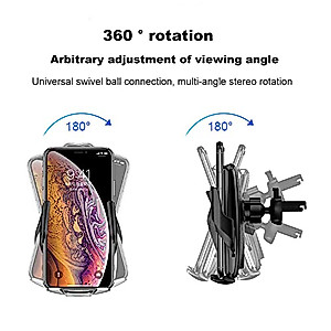 Wireless Car Charger Mount, Infrared Sensor Automatic Clamping Mount 15W Fast Wireless Car Phone Holder for Apple iPhone 14/13/12/11/Pro/X/XR/XS, Sensor Air Vent Cell Phone Car Mount for Samsung