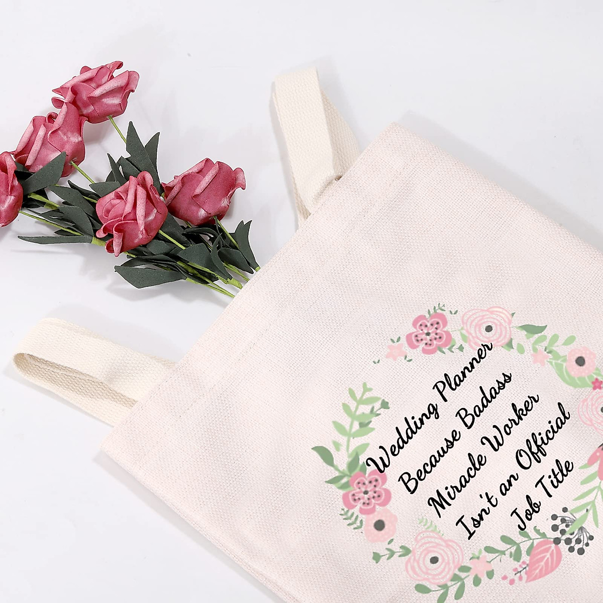 MEIKIUP Wedding Planner Cosmetic Makeup Bag Zipper Pouch Wedding Coordinator Gift Thank You Gift for Wedding Planner (Wedding Planner ToteBag)